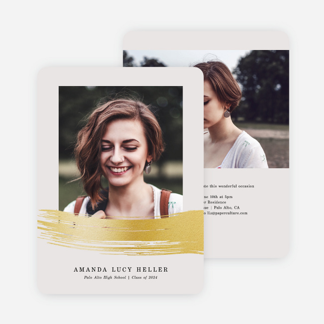 Foil Stroke of Genius Graduation Invitations | Paper Culture