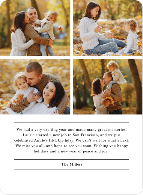 Touch of Rustic Multi Photo Holiday Cards | Paper Culture