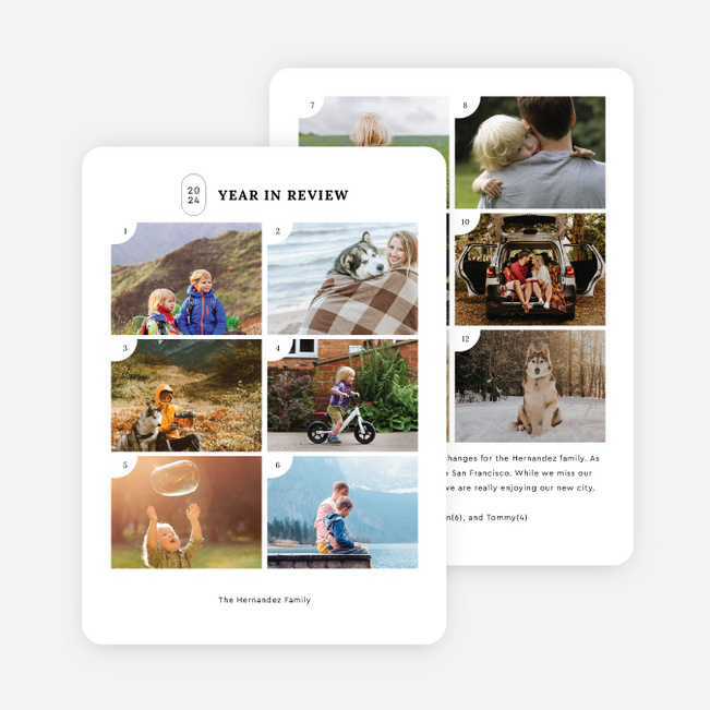 Look Back Multi Photo Holiday Cards | Paper Culture