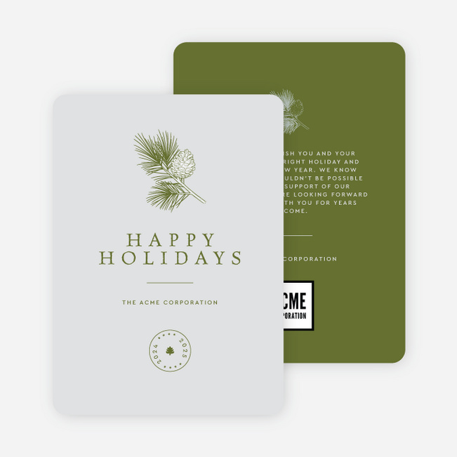 Festive Sprig Corporate Holiday Cards & Corporate Christmas Cards ...
