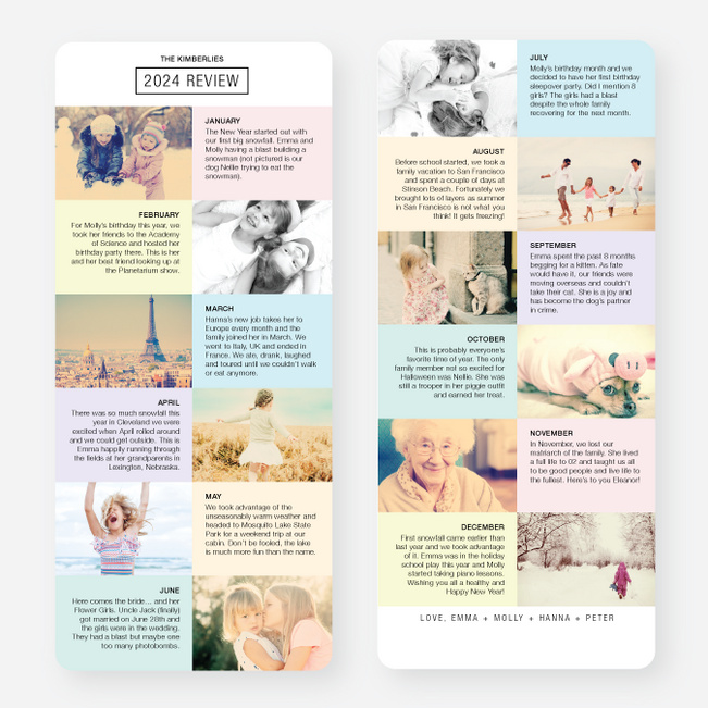 Twelve Month Review Holiday Cards | Paper Culture