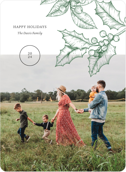 Holly Header Holiday Cards | Paper Culture