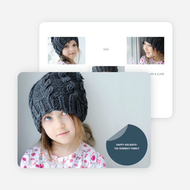 Circle Sticker Holiday Photo Cards | Paper Culture