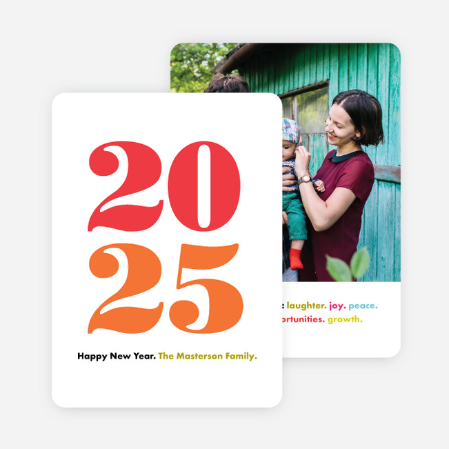 Bright Type New Year Cards | Paper Culture