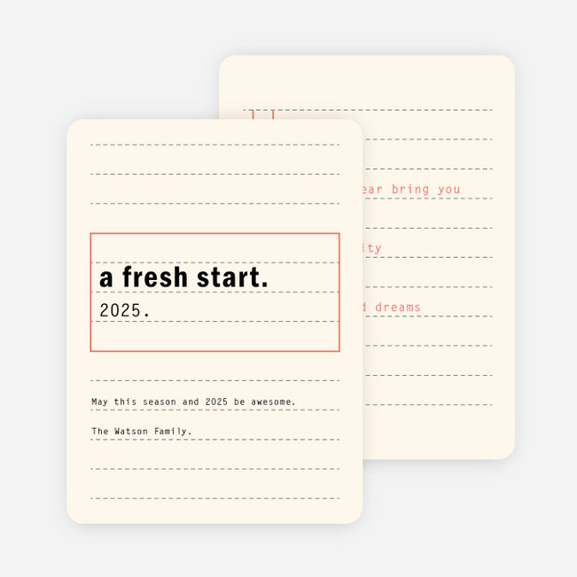 Fresh Start New Year Cards | Paper Culture