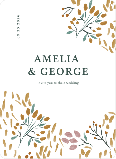 Fall Foliage Wedding Invitations | Paper Culture